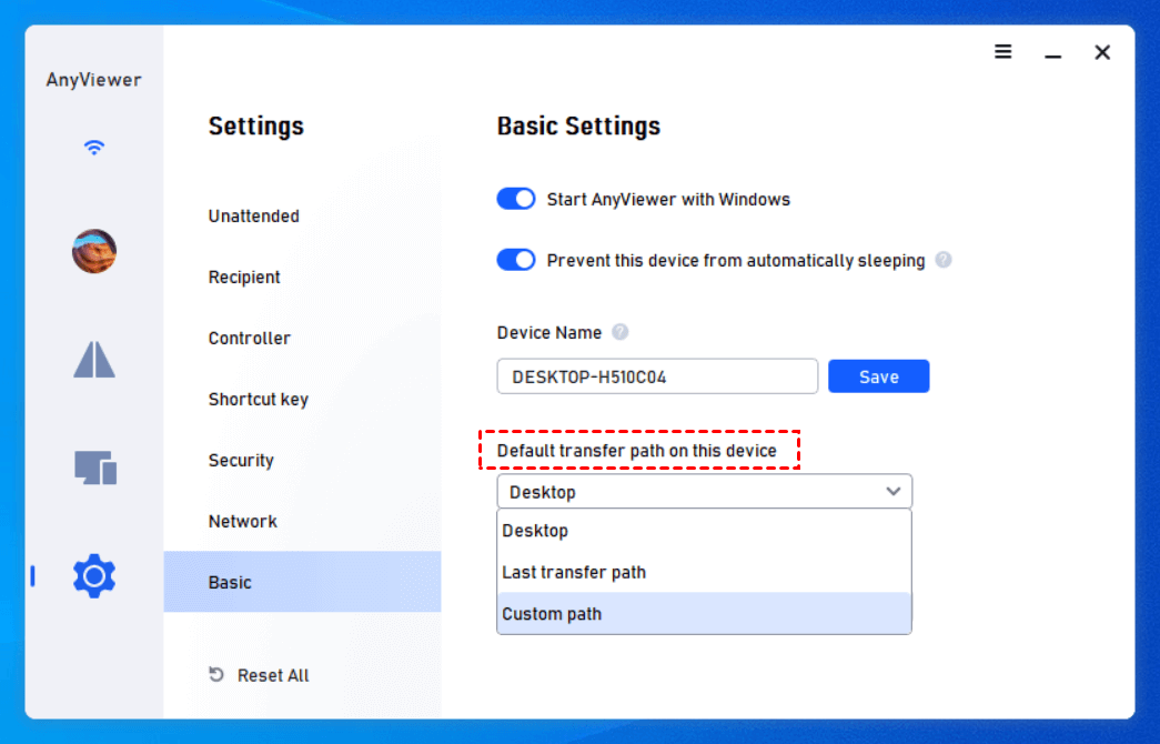 Basic Settings of AnyViewer
