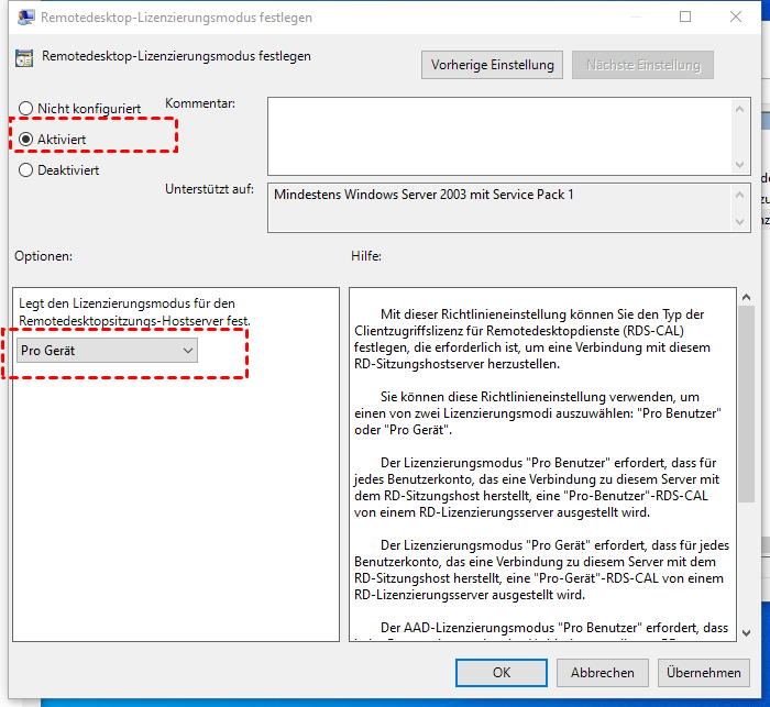 [Vollständiges Tutorial]Konfiguration des Remotedesktop Sitzungshosts